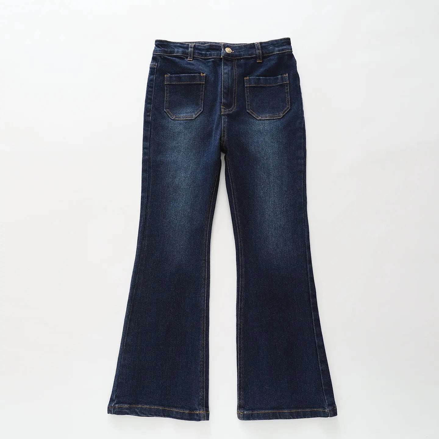 Dark Blue Flared Jeans - Ollies Place