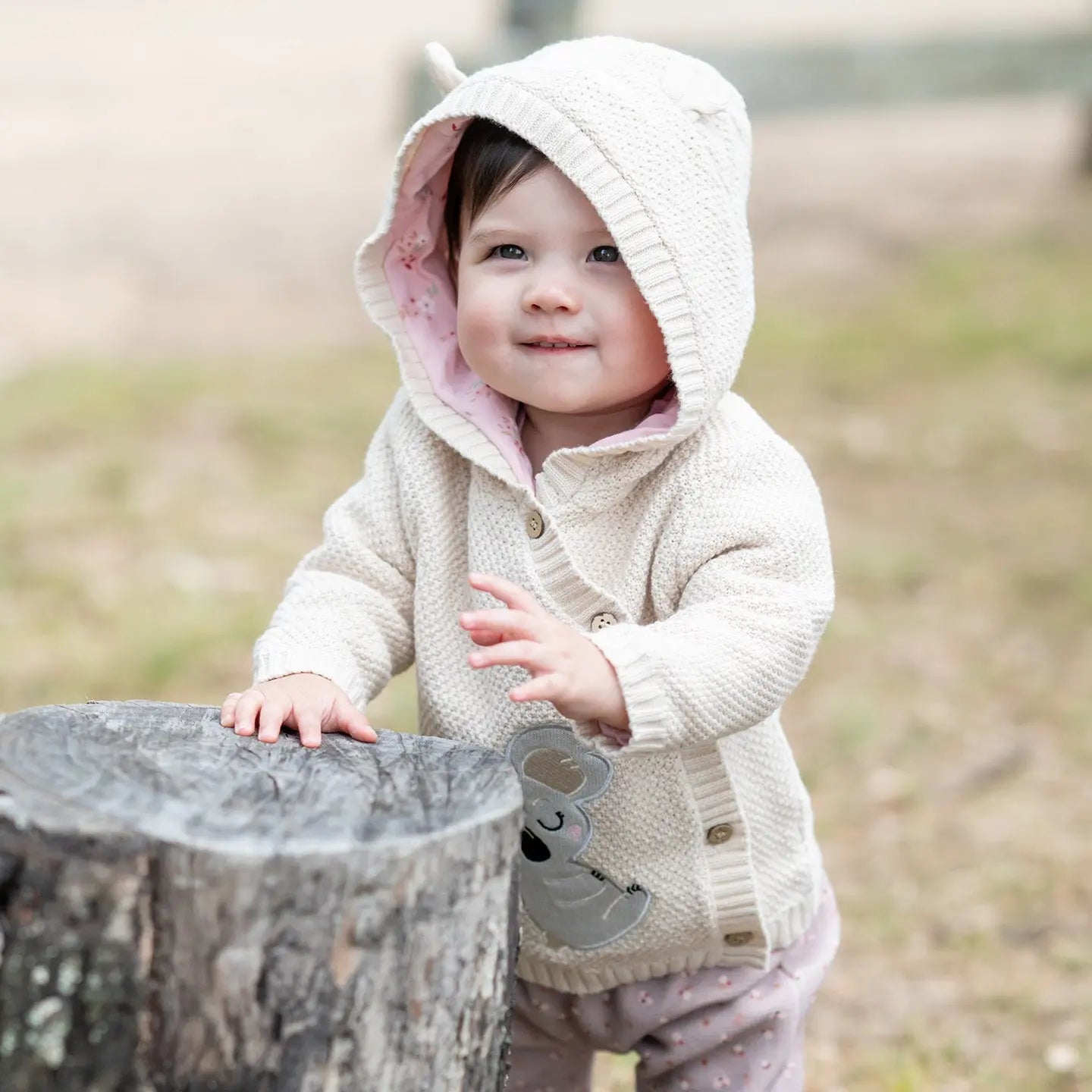 Koala Knit Hoodie Jacket -Ollies Place